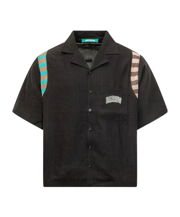 BARROW Logo Short Sleeve Shirt - Black