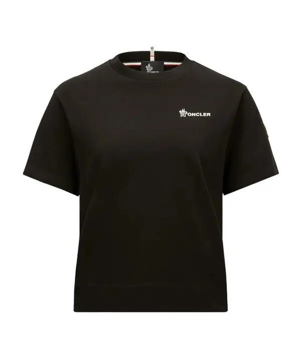 Moncler Logo Print T-shirt - Black