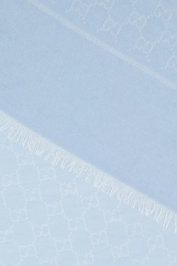 Gucci Gg Supreme Logo Scarf - Blue