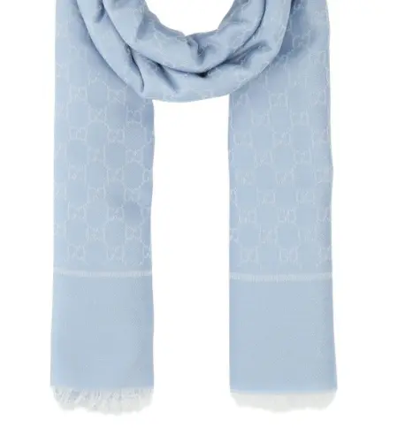 Gucci Gg Supreme Logo Scarf - Blue
