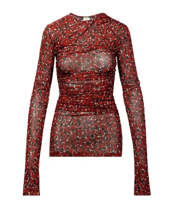Saint Laurent Long-sleeved Dress - Red