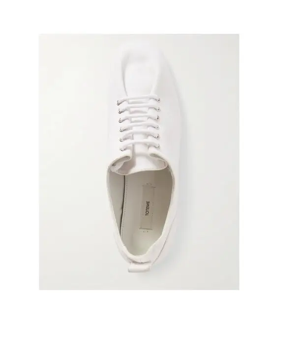 TOTEME Lace-up Low-top Sneakers With Square Toe