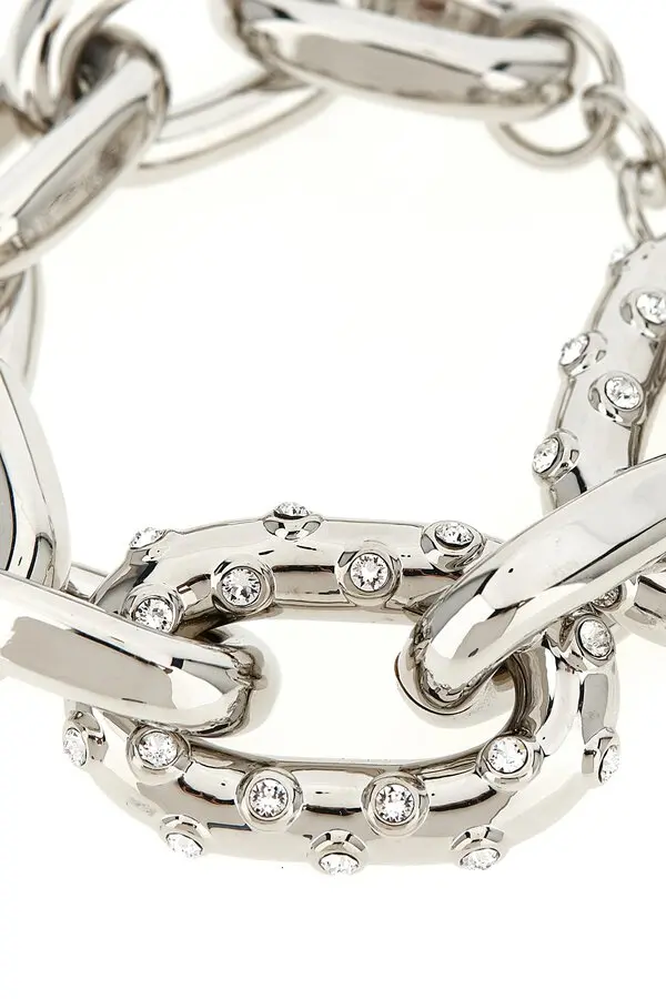 Rabanne Embellished Chain Link Bracelet - Gray