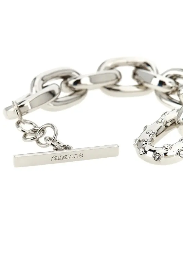 Rabanne Embellished Chain Link Bracelet - Gray