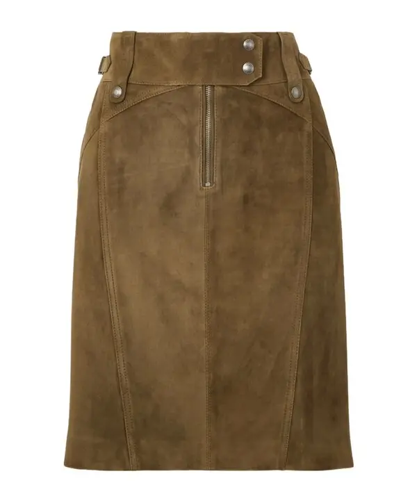 TOM FORD Suede Midi Skirt