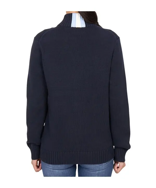 Polo Ralph Lauren Zip-up Cardigan With Ribbed Edges