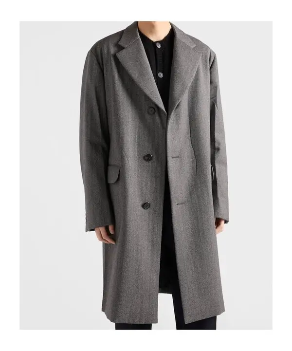 Prada Single-breasted Wool Coat