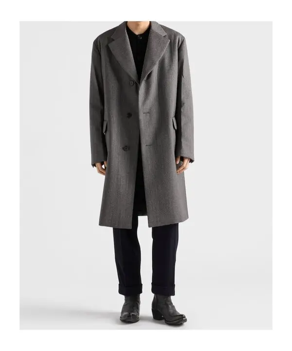 Prada Single-breasted Wool Coat
