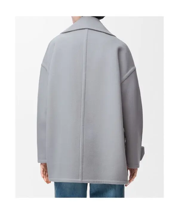 Loewe Double-breasted Short Peacoat