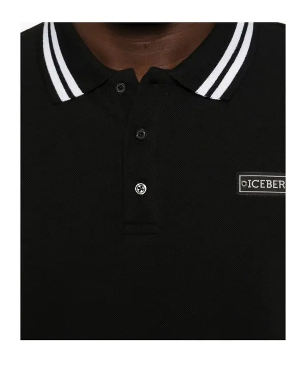 Iceberg Short-sleeved Polo Shirt - Black