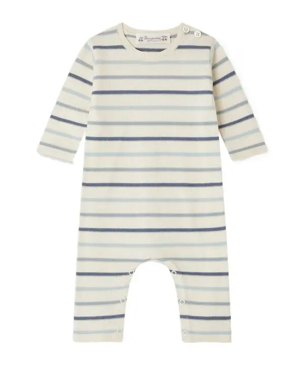 Bonpoint Carl Striped Jumpsuit - White