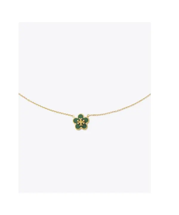 Tory Burch Flower Charm Necklace