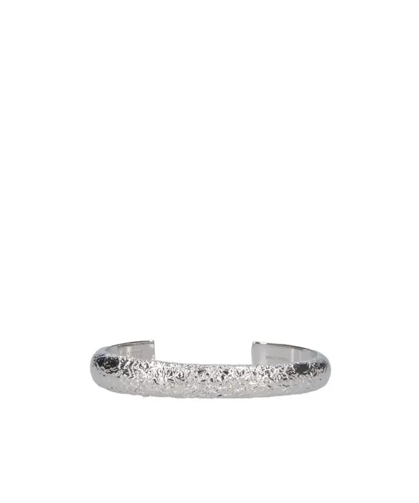 MAISON MARGIELA Tone Logo Engraved Bangle - Silver