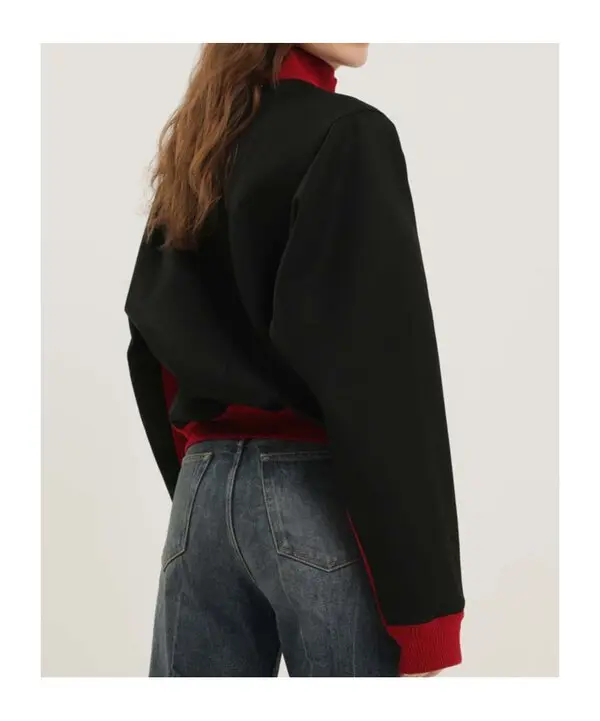 1989 STUDIO Ribbed Collar Zip-up Coat