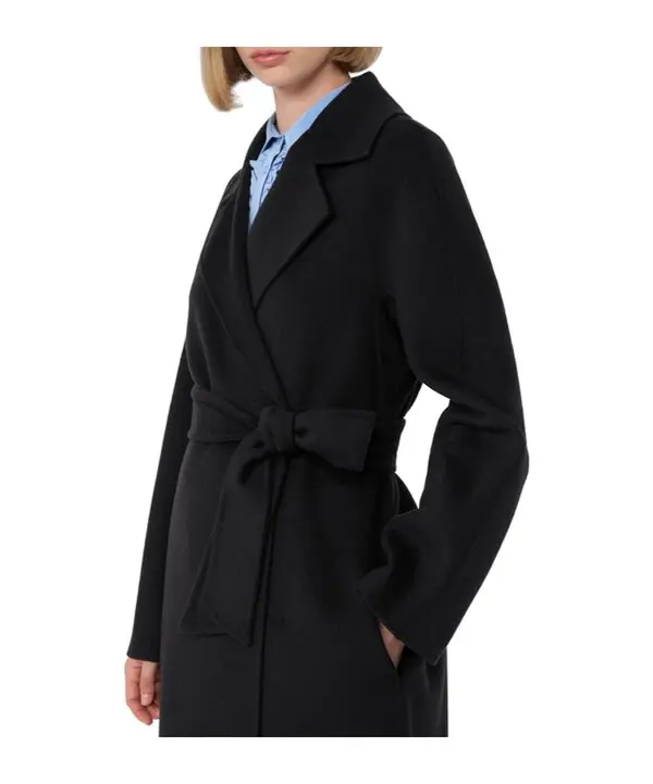 Max Mara Cles Belted Coat - Black