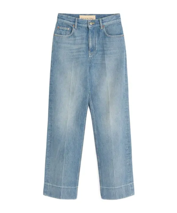 Valentino Garavani Logo Patch Classic Jeans
