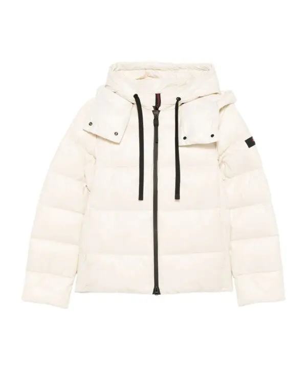 Peuterey Quilted Hooded Zip-up Jacket - Beige