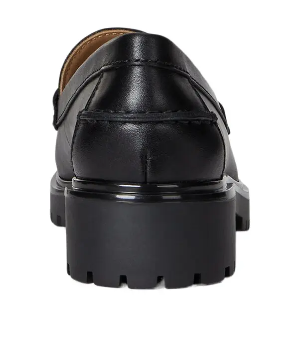 Ralph Lauren Lauren Marli" Leather Loafers With Brass Logo Detail