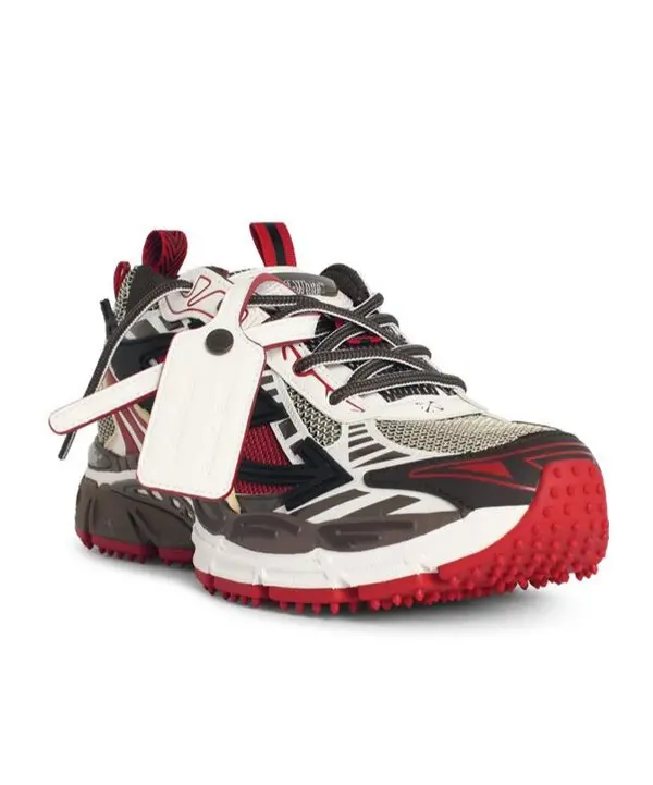 Off-White Be Right Back" Leather Blend Sneakers - Red