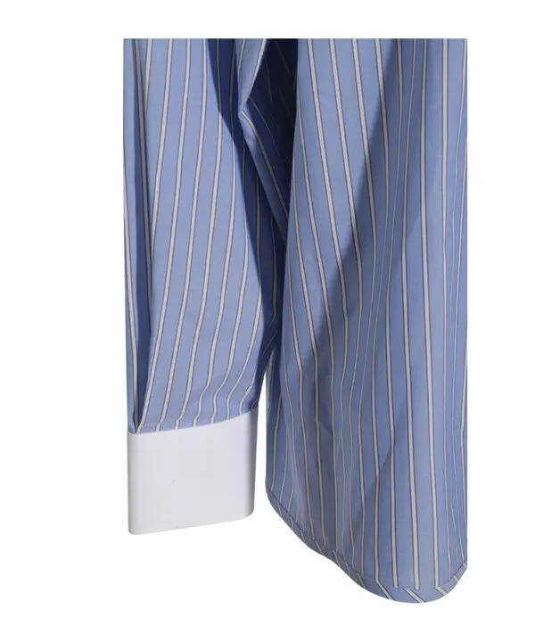 Marni Striped Shirt With Curved Hem And Button Cuffs