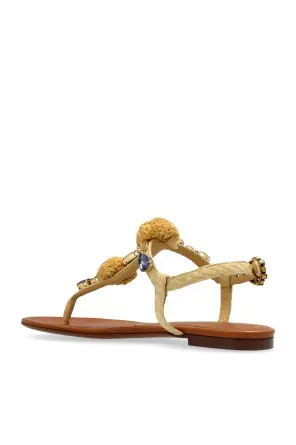 Dolce & Gabbana Embellished Flip-flop Sandals