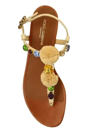 Dolce & Gabbana Embellished Flip-flop Sandals