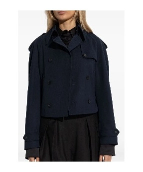 Alexander McQueen Double Breasted Trench Jacket - Black