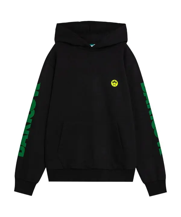 BARROW Iconic Hoodie With Ribbed Trim - Black