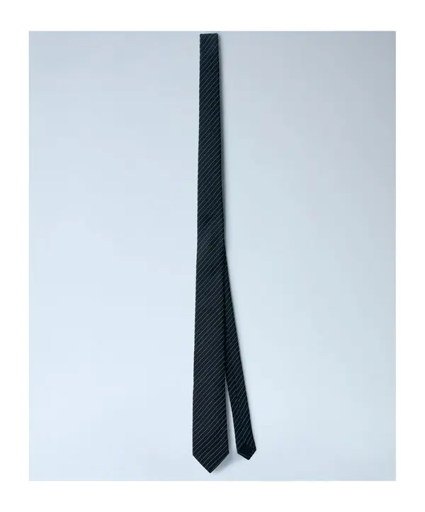 Saint Laurent Striped Silk Satin Tie