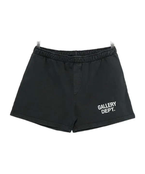 GALLERY DEPT. Elastic Waist Shorts With Letter Print