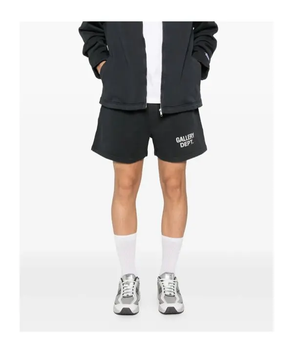 GALLERY DEPT. Elastic Waist Shorts With Letter Print