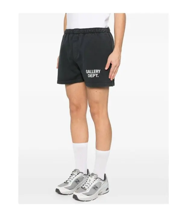 GALLERY DEPT. Elastic Waist Shorts With Letter Print