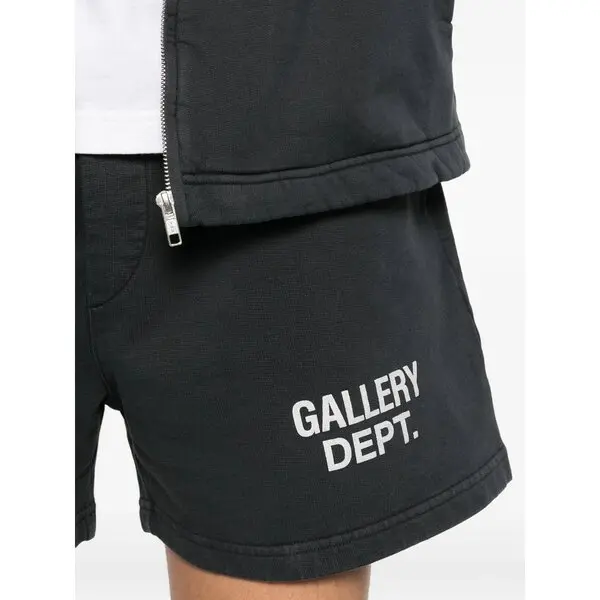 GALLERY DEPT. Elastic Waist Shorts With Letter Print