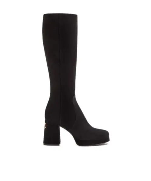 Valentino Garavani Fawcette Platform Boot In Crust Leather 90mm