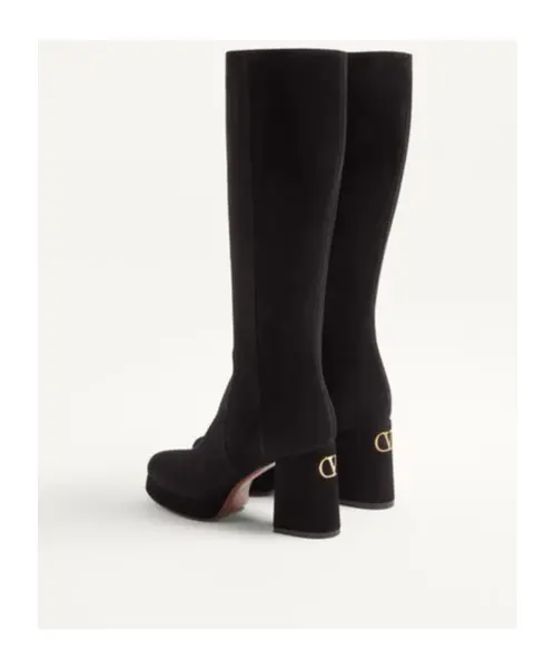 Valentino Garavani Fawcette Platform Boot In Crust Leather 90mm