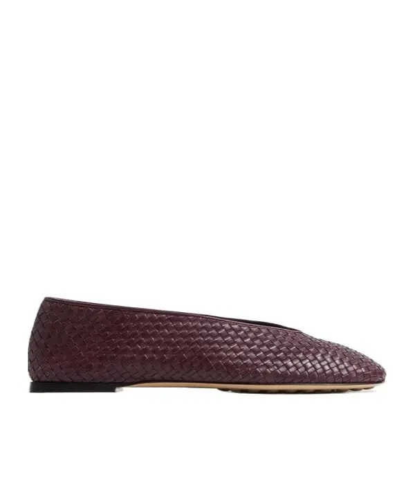 Bottega Veneta Ballerina Flats - Deep Reddish Brown