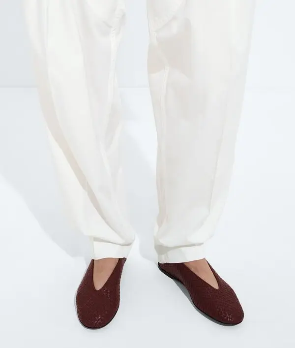 Bottega Veneta Ballerina Flats - Deep Reddish Brown