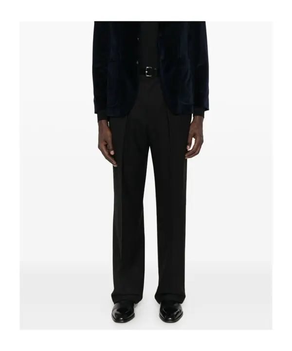 TOM FORD Pleated-front Trousers - Black