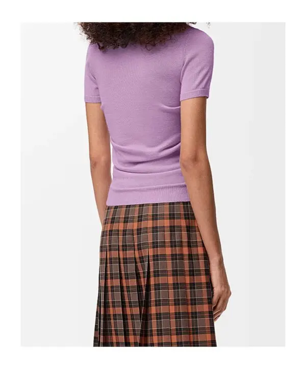 Loewe Short Sleeve Polo Sweater In Cashmere And Silk