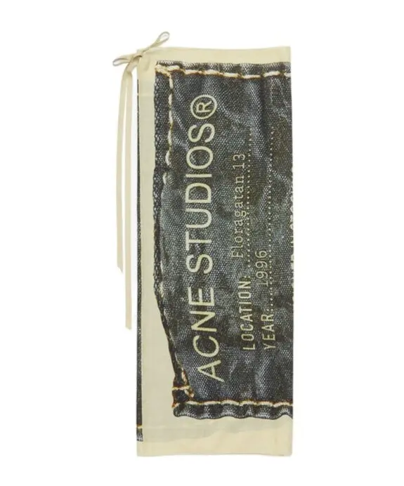 Acne Studios Printed Sarong Scarf - Beige/black
