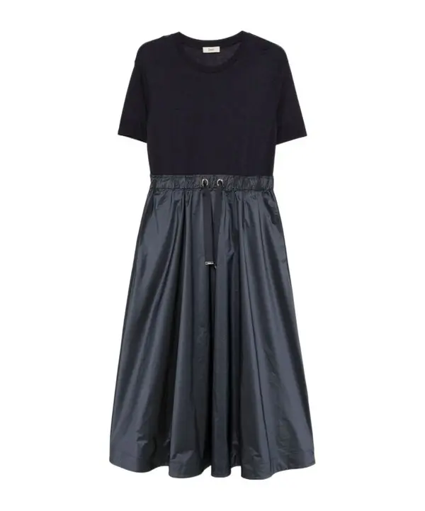Herno Drawstring Waist Midi Dress - Black