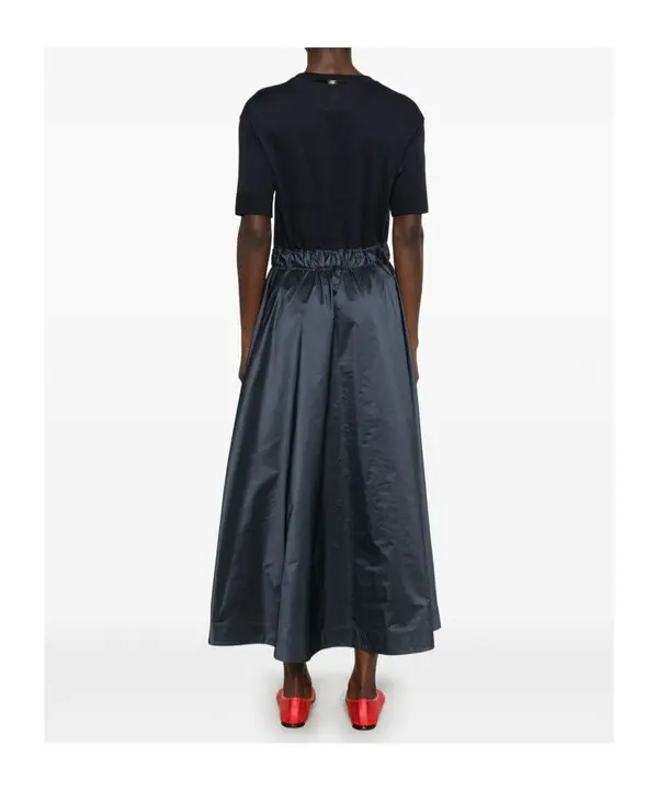 Herno Drawstring Waist Midi Dress - Black