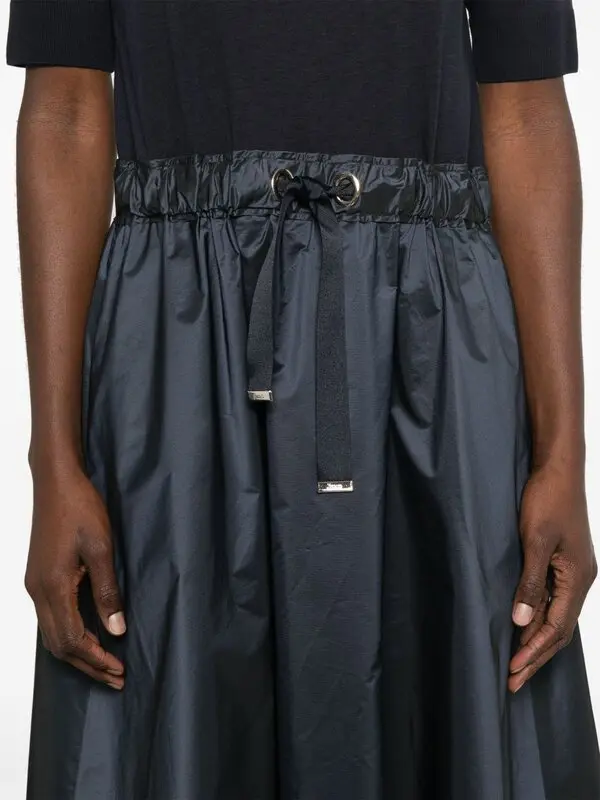 Herno Drawstring Waist Midi Dress - Black