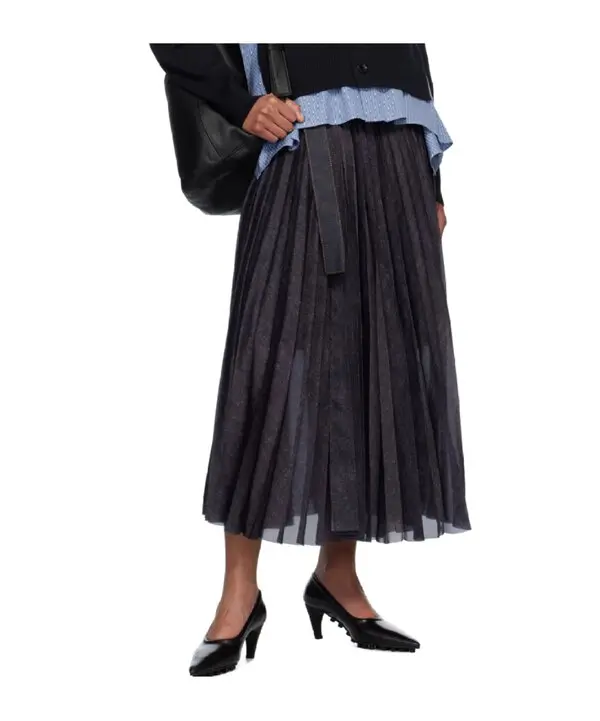 Sacai Pleated Midi Skirt