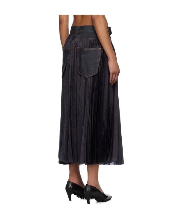 Sacai Pleated Midi Skirt