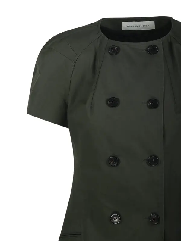 Dries Van Noten Double-breasted Short Sleeve Jacket - Bottle