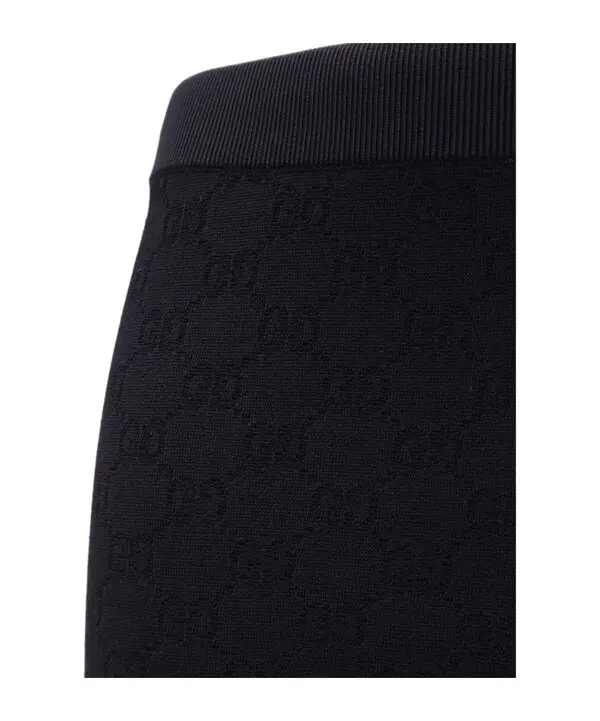 Gucci Allover Gg Motif Stretched Leggings - Black
