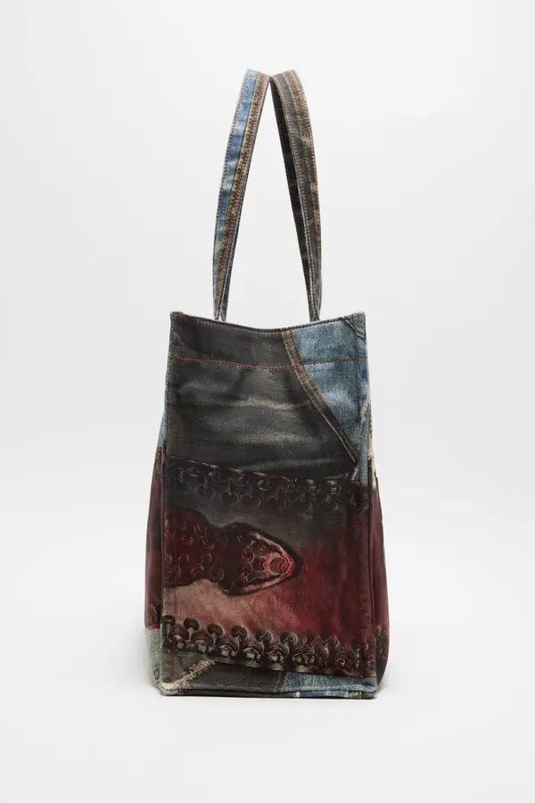 Acne Studios Denim-patch Heart Top Handle Bag