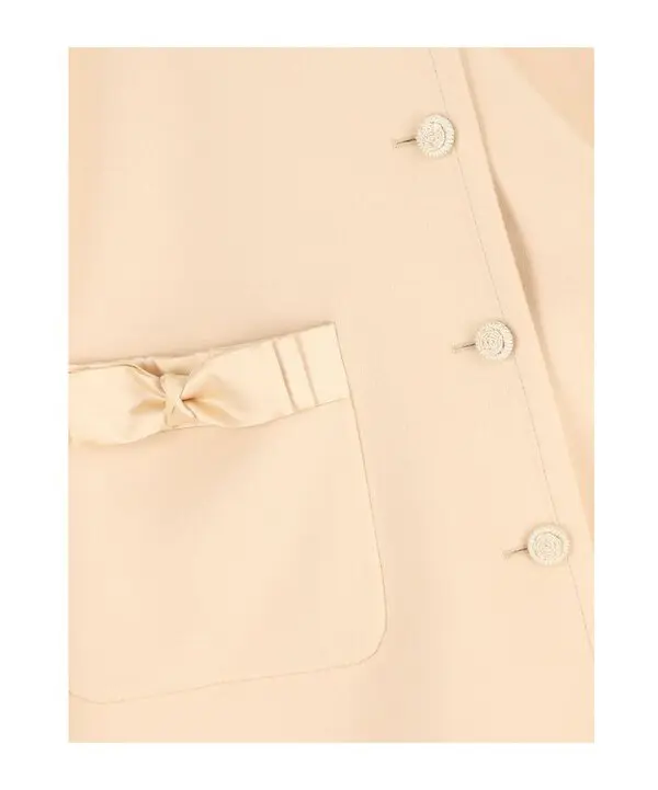 Valentino Garavani Bow Detailed Button-up Coat