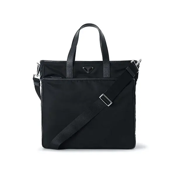 Prada Logo Shoulder Bag - Black